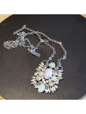 The Limited | Jewelry | Signed The Limited Rhinestone Necklace Silver ...